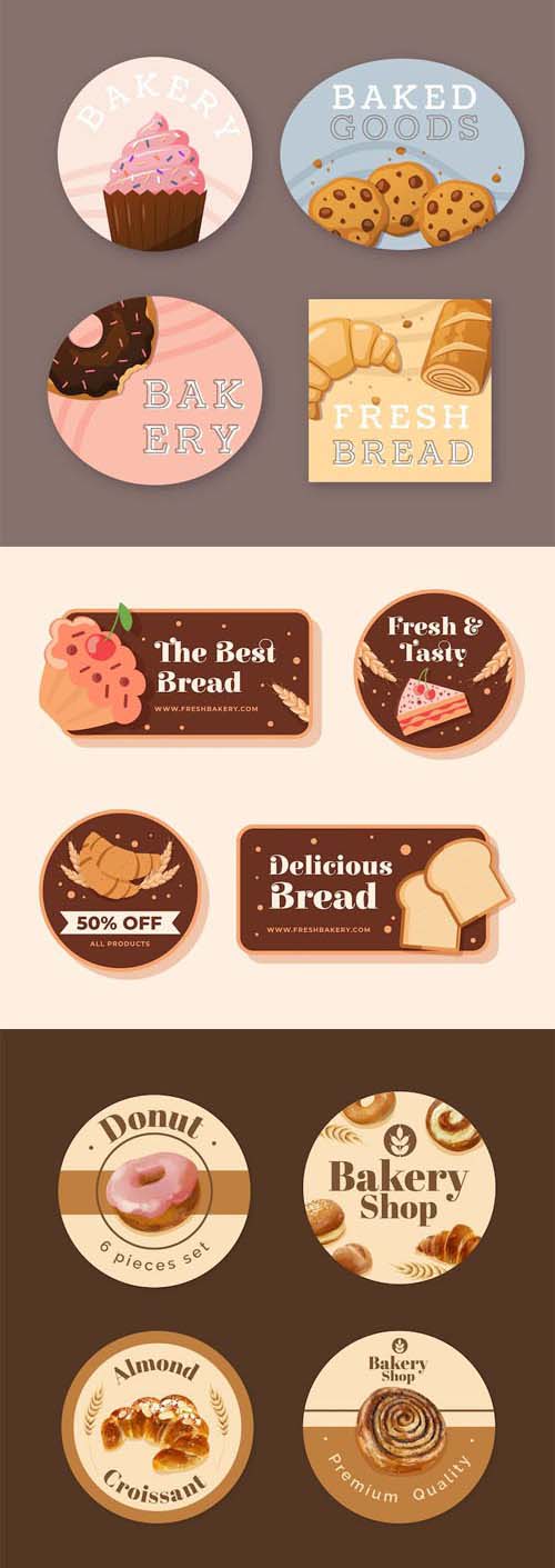 30 Minimal Bakery Labels Vector Templates Daz3D And Poses Stuffs 